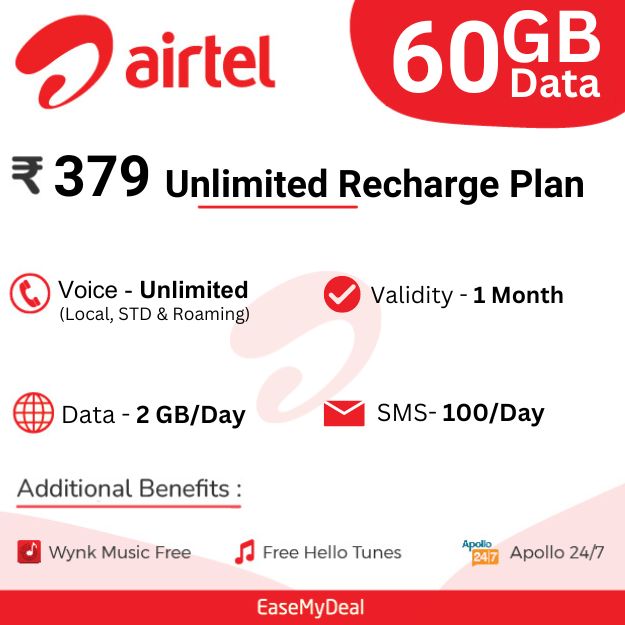 Airtel 379 Unlimited Recharge Plan | Airtel 379 Plan Detail